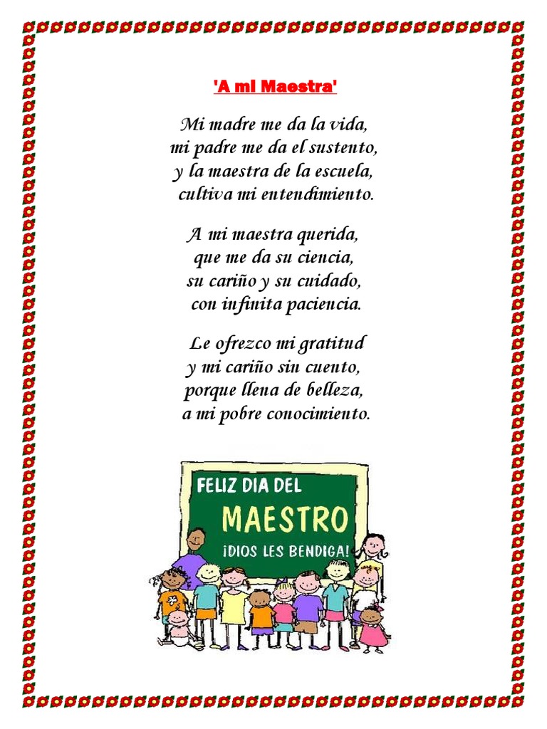 Poema de gratitud a mi maestra | PDF