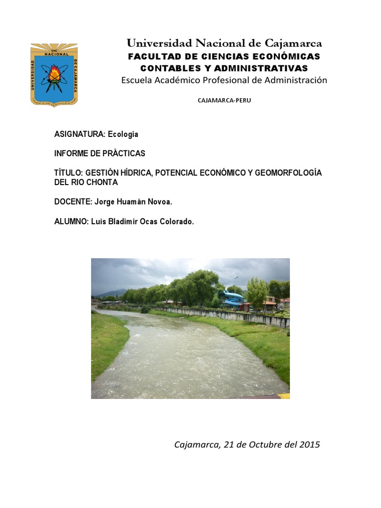 Rio Chonta | PDF | Río | Agua