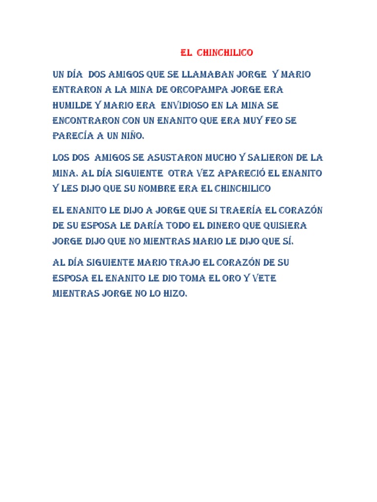 El Chinchilico | PDF