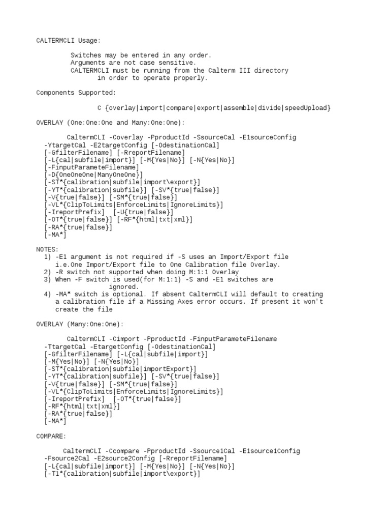 Cal Term Cli Help | PDF | Filename | File Format