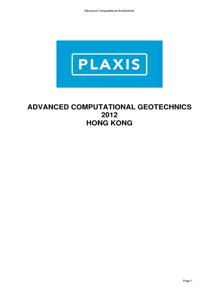Advanced Geotechnics with Plaxis | PDF | Finite Element Method | Equations
