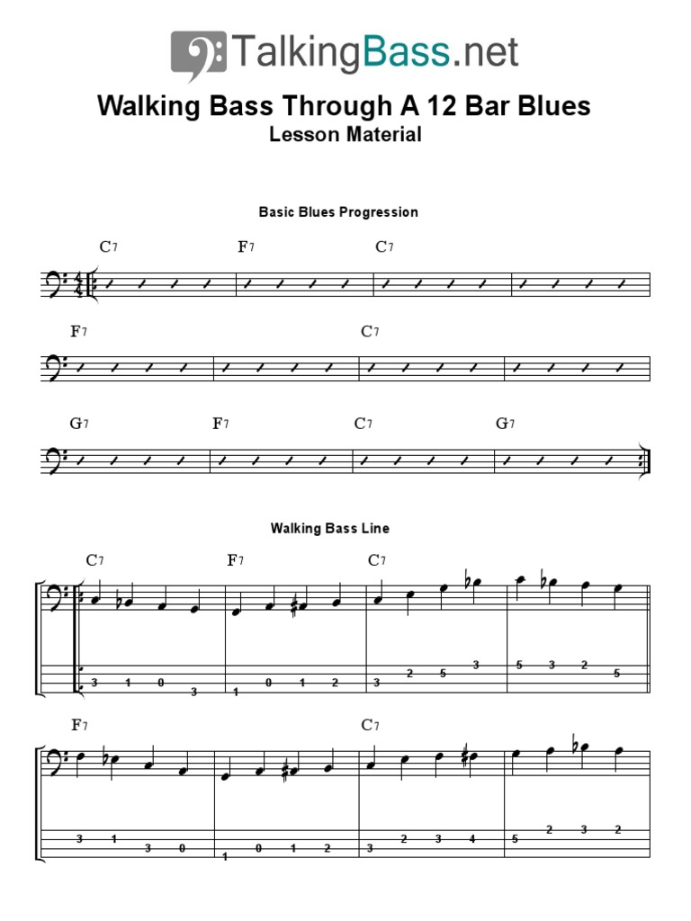 Walking Through A 12 Bar Blues | PDF | Musical Compositions | Popular Music