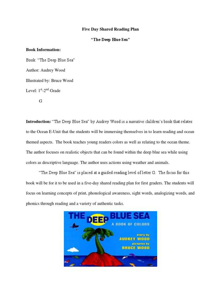 Shared Reading Lesson Plan | PDF | Phonics | Syllable