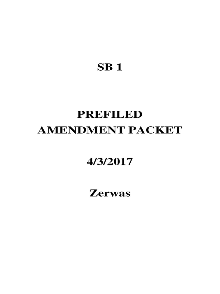 2017 Budget Amendment Packet | PDF