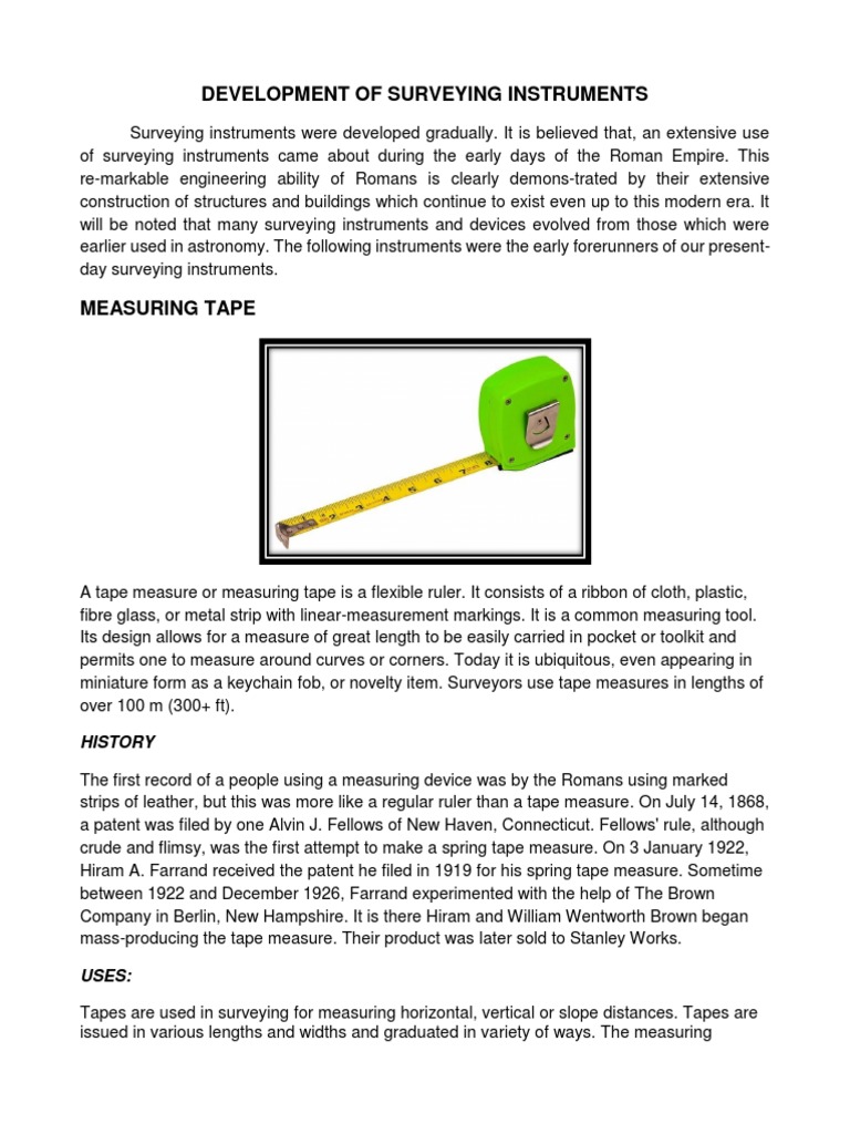 Development of Surveying Instruments | PDF | Hour | Compass