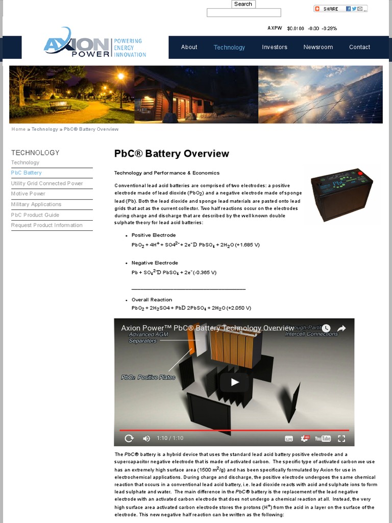 PBC® Battery Overview | PDF | Battery (Electricity) | Chemical Substances