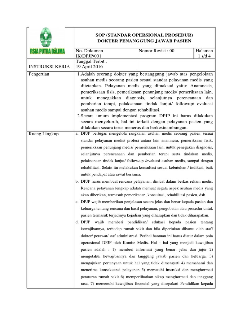 SOP DPJP | PDF