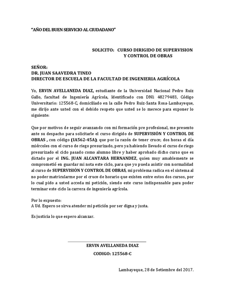 SOLICITUD CURSO DIRIGIDO