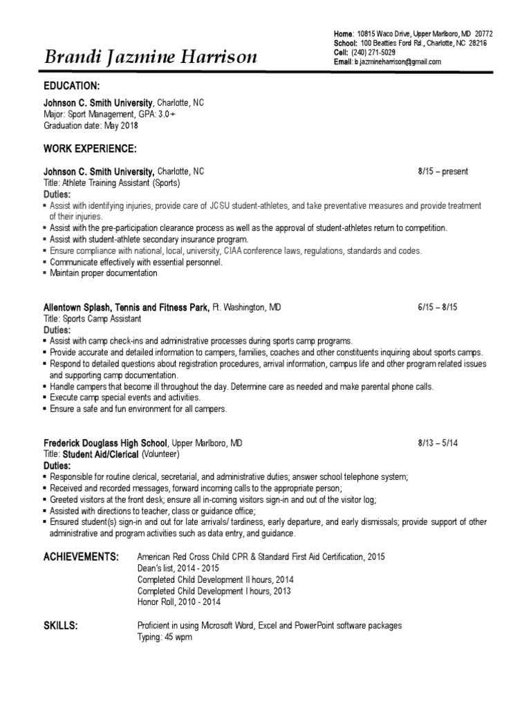 Brandi Resume 2017 New | PDF | Child Development | Relationships