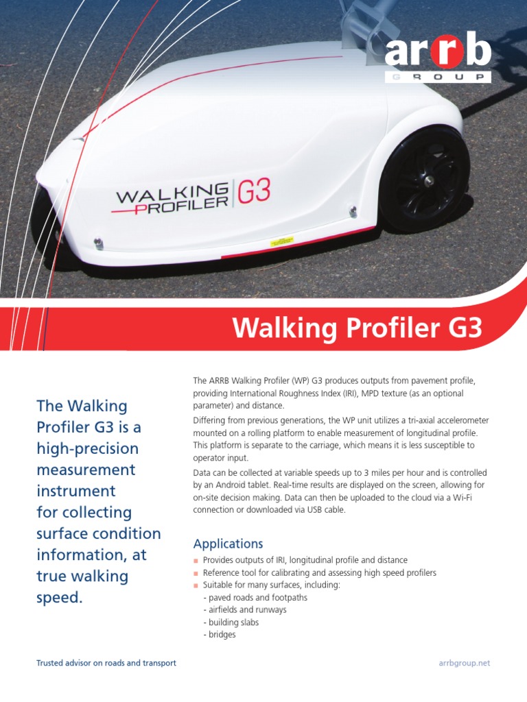 Arrb Walking Profiler WP-G3 | PDF | Computing | Road Transport