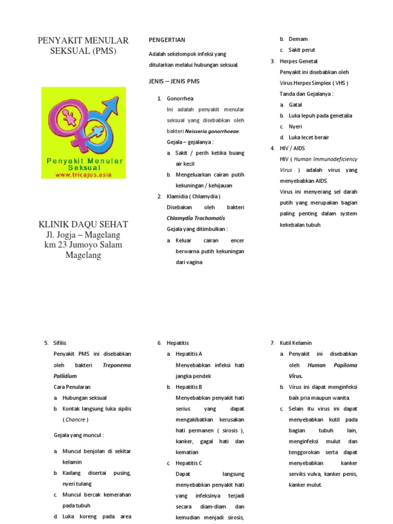 Jenis dan Gejala Penyakit Menular Seksual | PDF