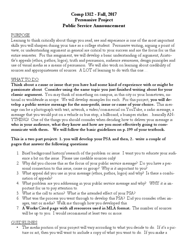 Comp II - Psa Project | PDF | Persuasion | Semiotics