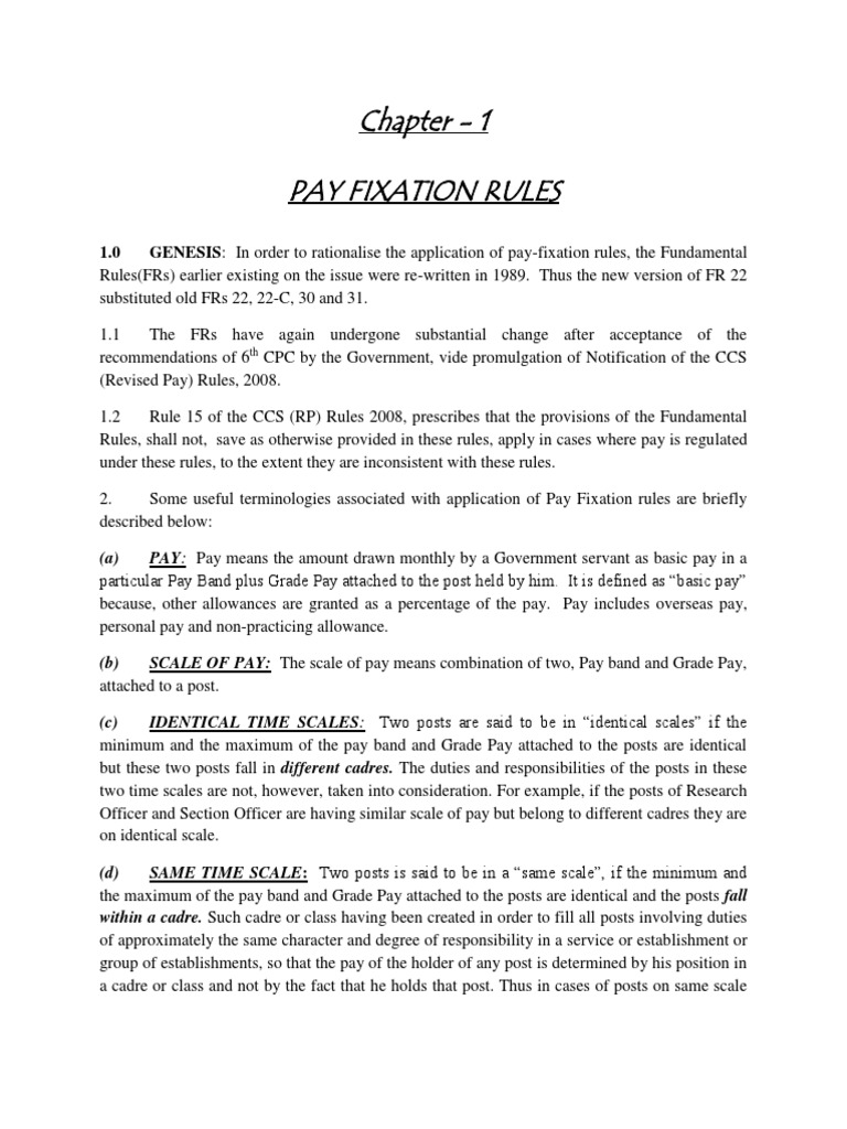 Pay Fixation Rules Overview | PDF | United States Foreign Service | Pension