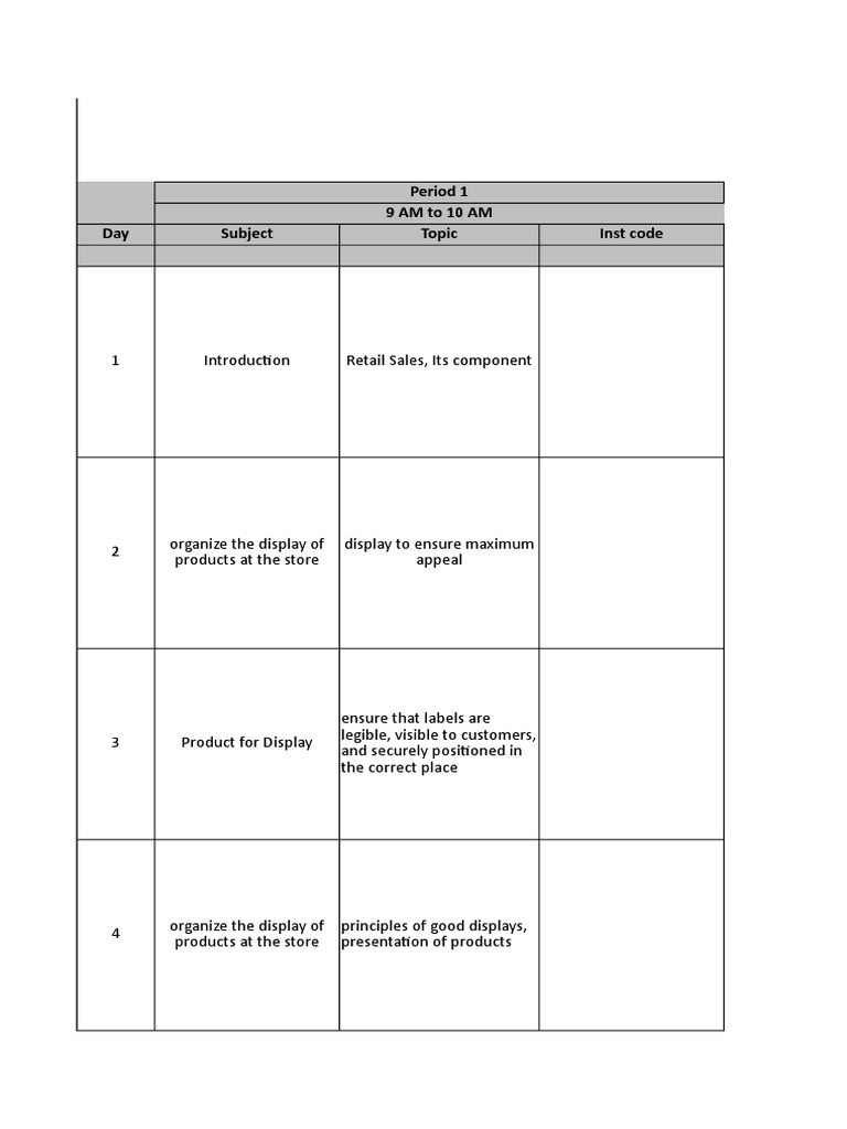 Retail Team Leader Activity Cum Lesson Planner | PDF | Retail ...