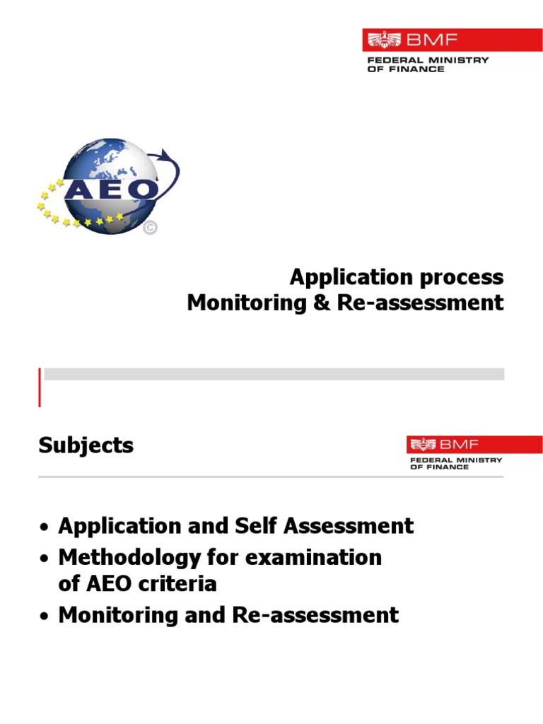 AEO Application Process Monitoring | PDF | Risk Management | Quality Management System