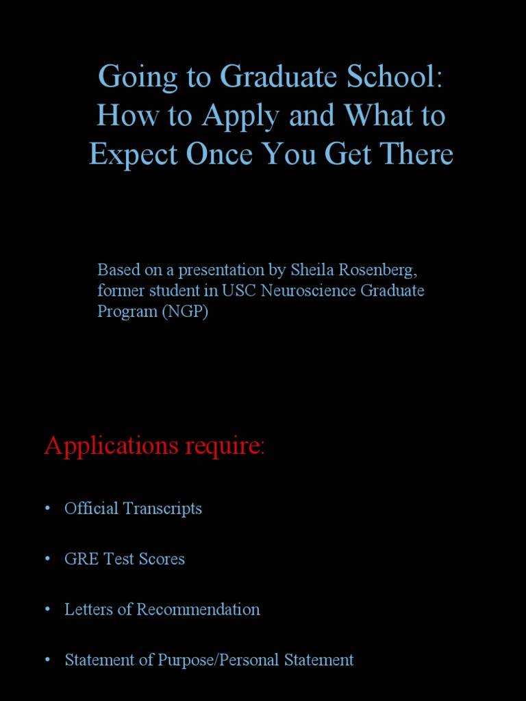 Applying To Grad School | PDF | Graduate School | Thesis