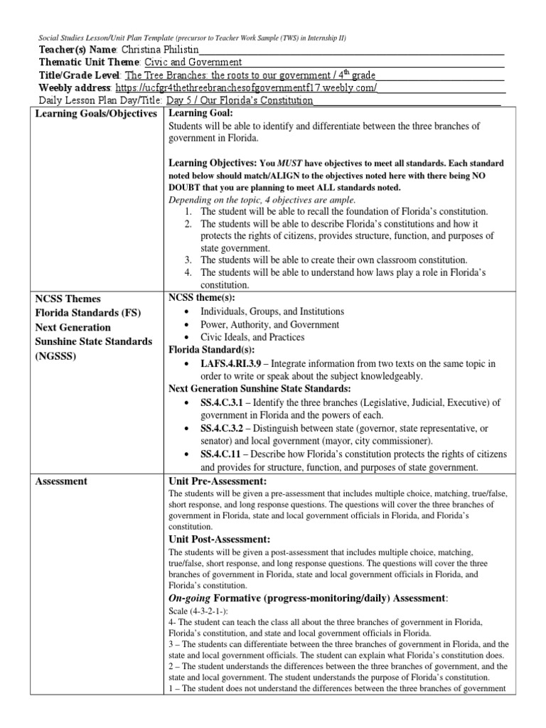 Depending on the topic, 4 objectives are ample.: Social Studies Lesson ...