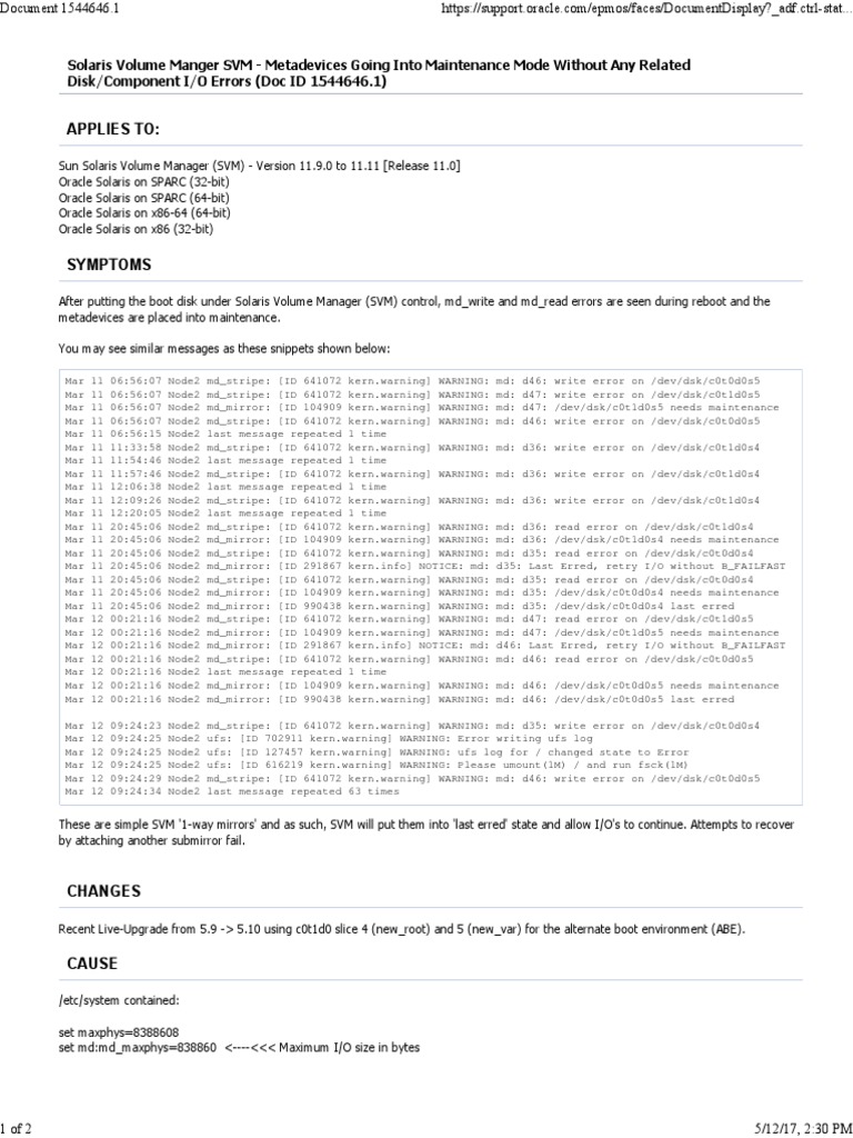 SVM Maintenance Mode I/O Error Fix | PDF | 64 Bit Computing | Booting