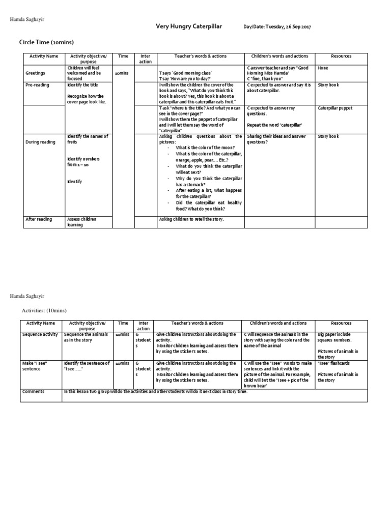 Lesson Plans | PDF | Yellow | Flashcard