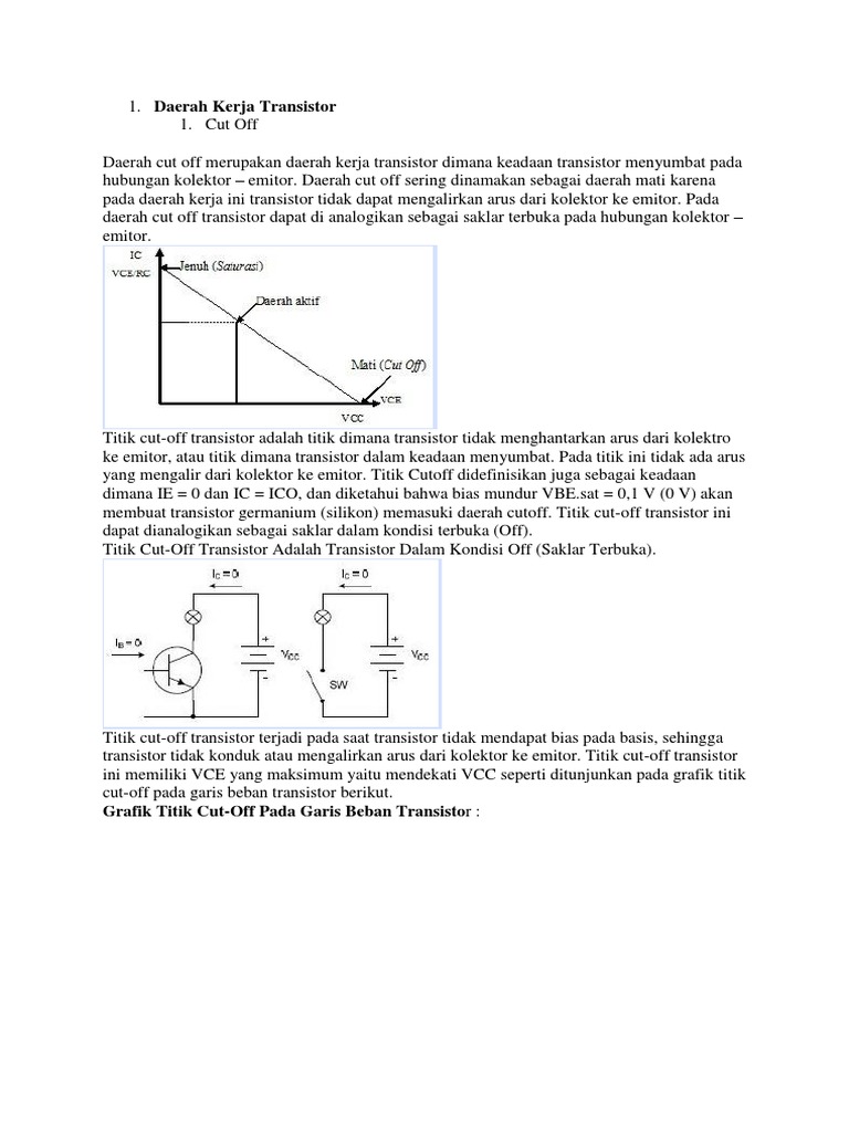 Daerah Kerja Transistor | PDF | Metode & Bahan Ajar