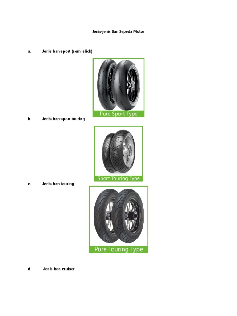 Jenis-Jenis Ban Sepeda Motor | PDF
