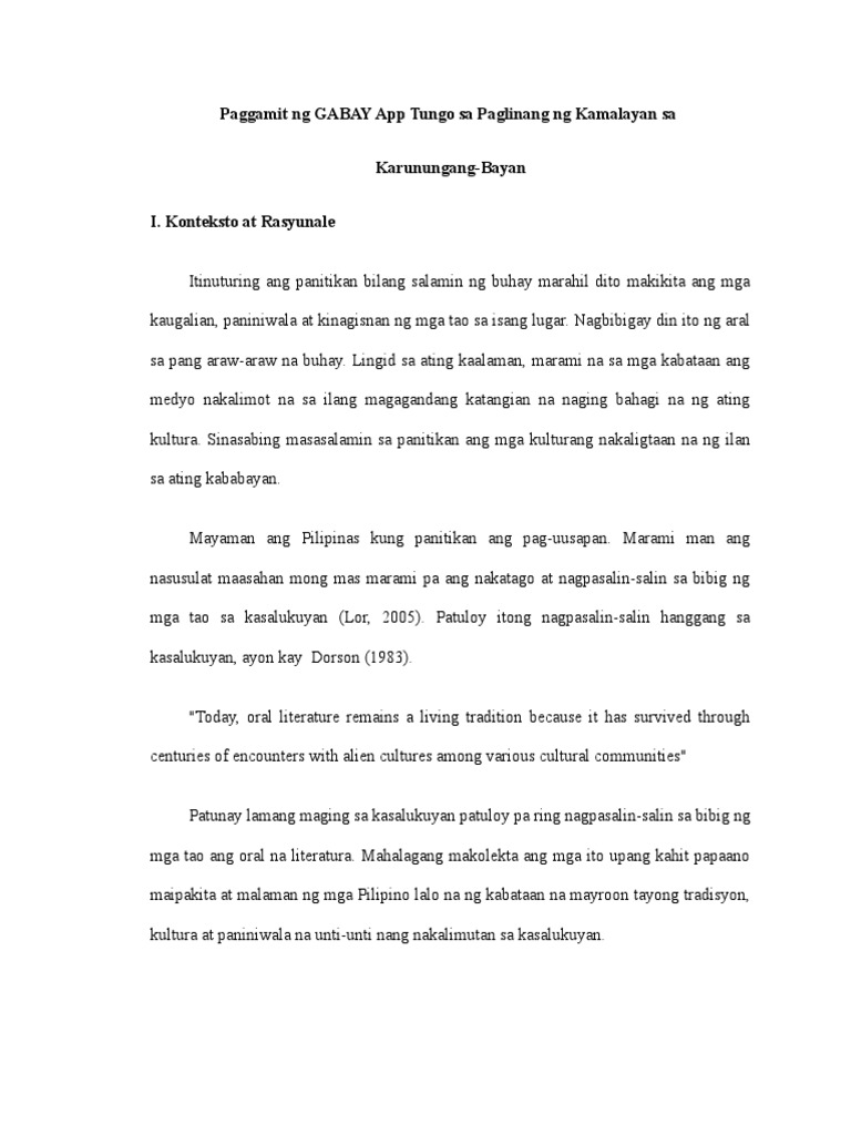 Kilos Saliksik | PDF