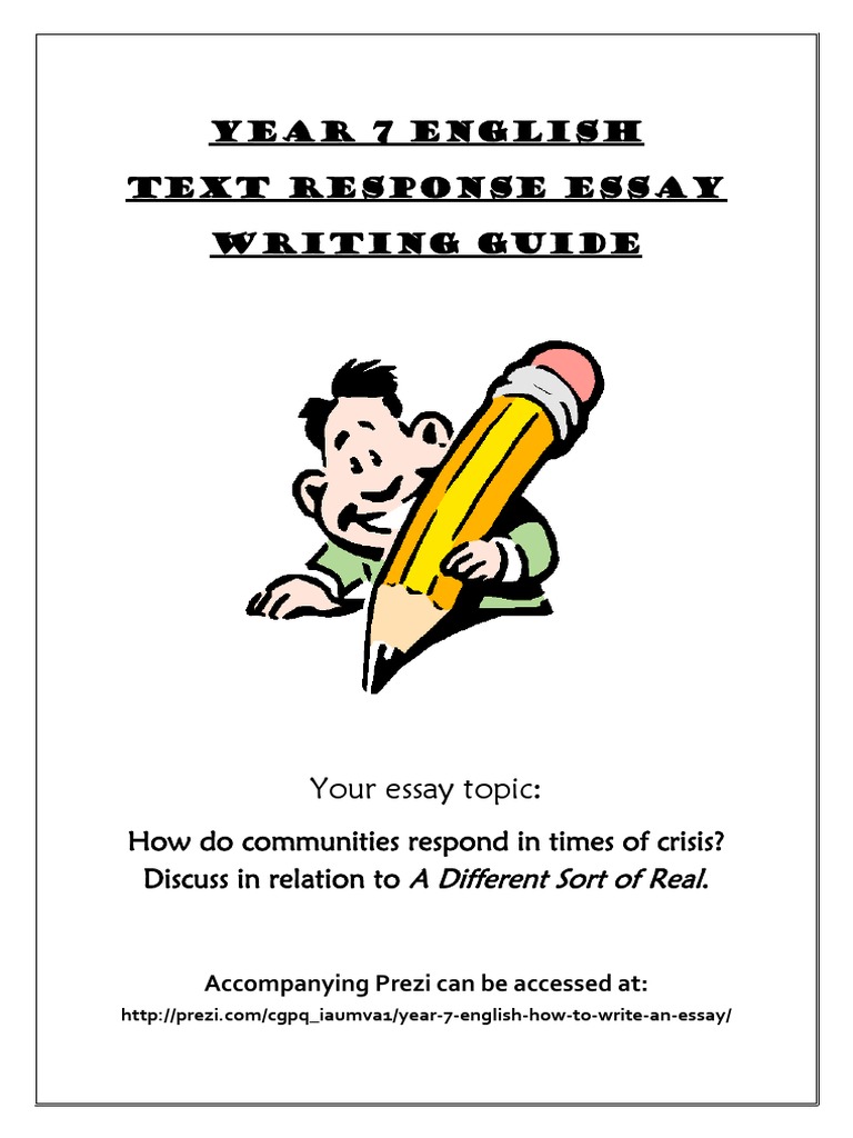 Year 7 Text Response Essay Writing Guide ADSOR | PDF | Essays | Paragraph