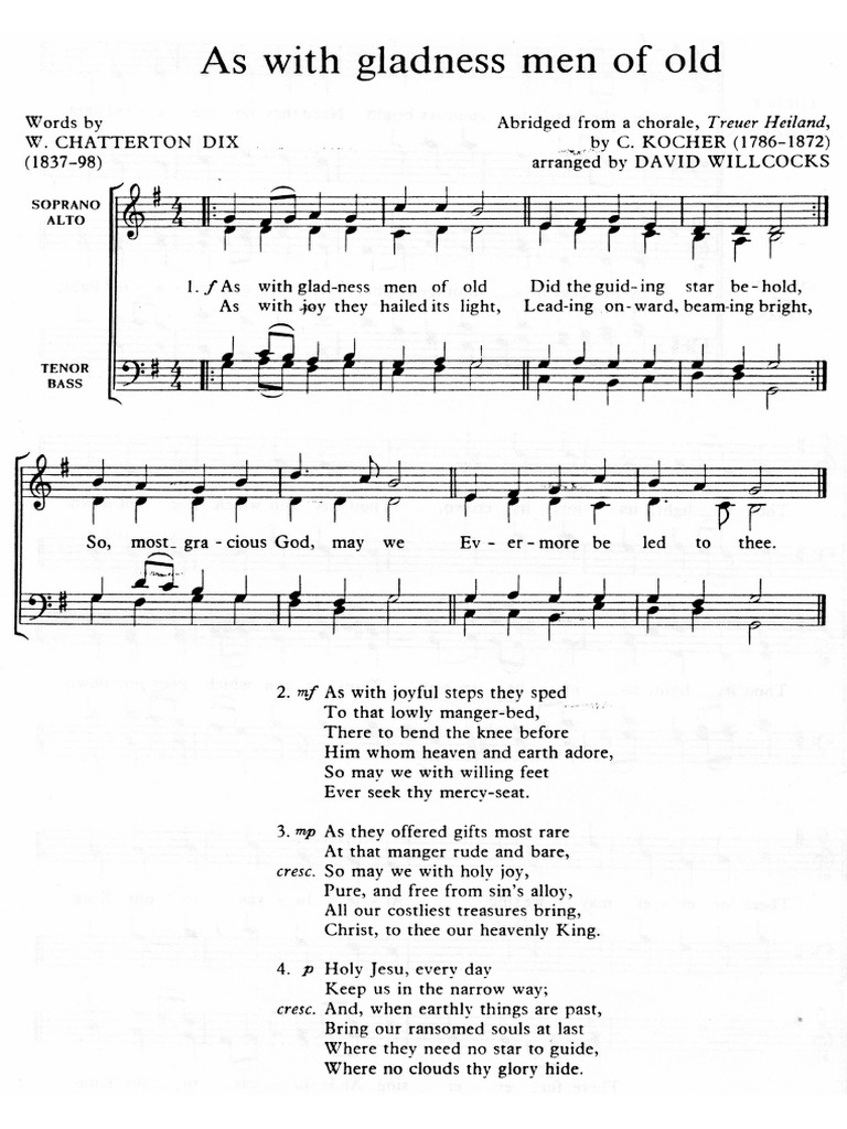 As With Gladness Men of Old | PDF