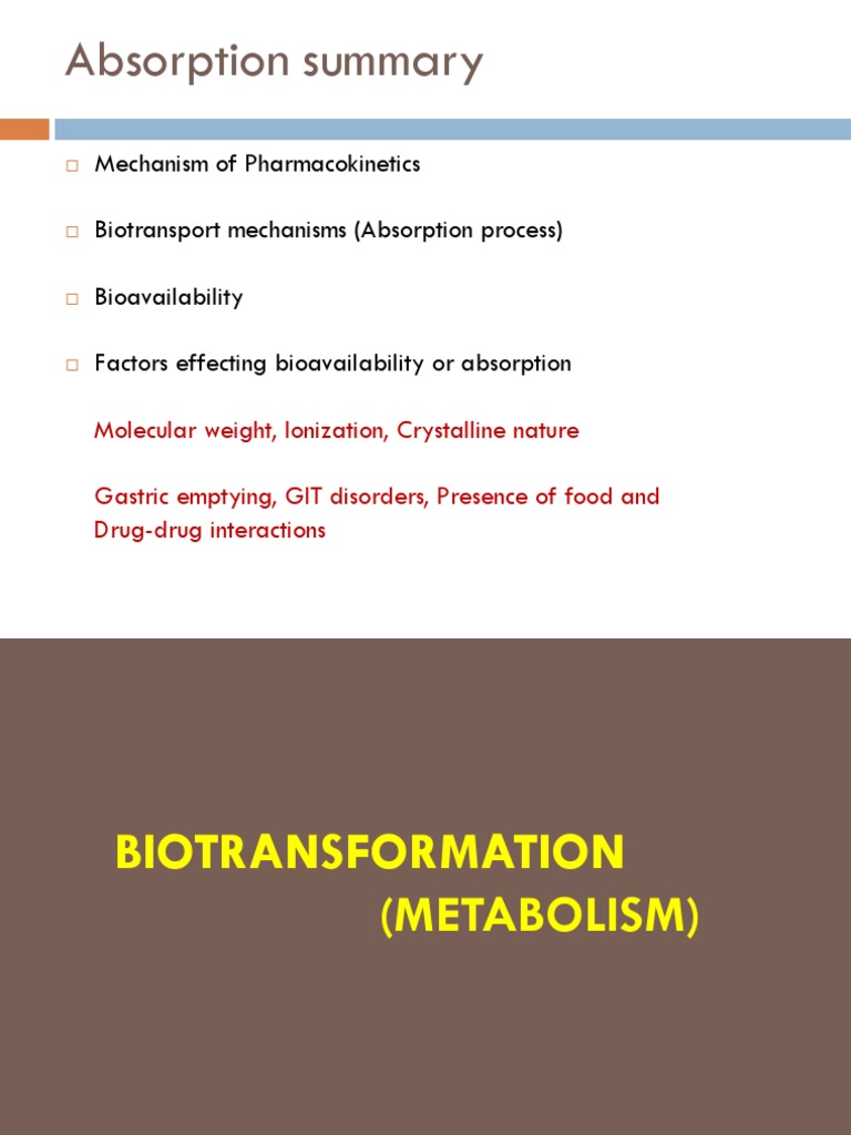 Biotransformation | PDF | Drug Metabolism | Drugs