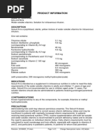 Soluvit N PI | PDF | Vitamin | Intravenous Therapy