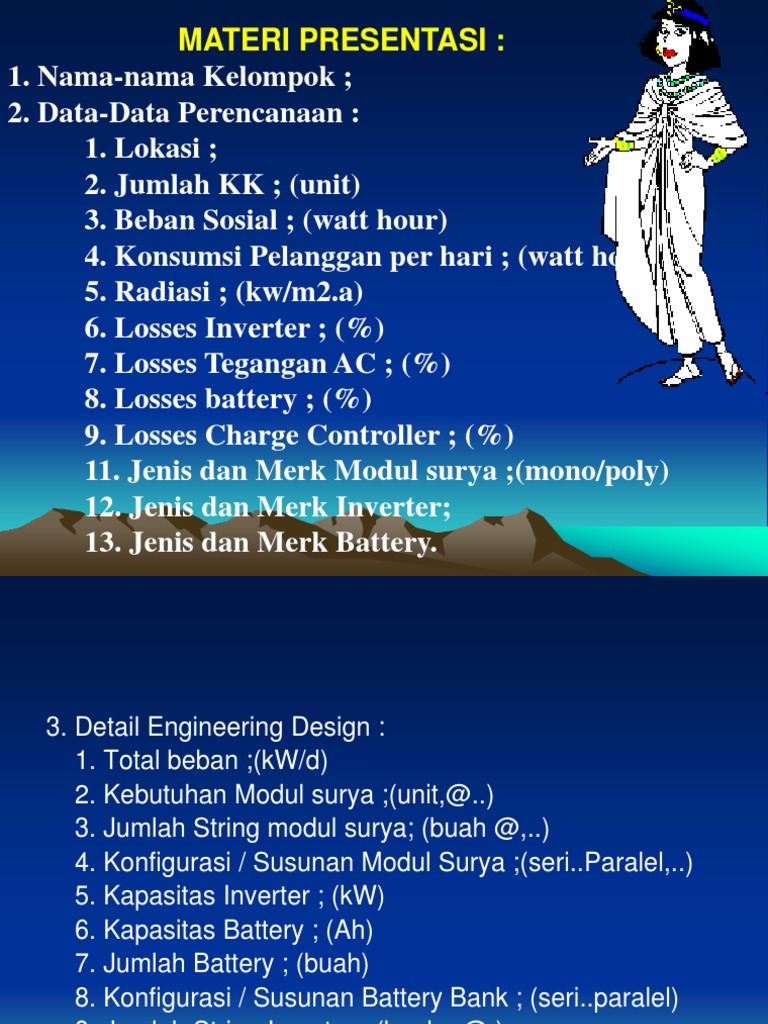 4.materi Presentasi Perencanaan PLTS | PDF | Teknologi & Rekayasa