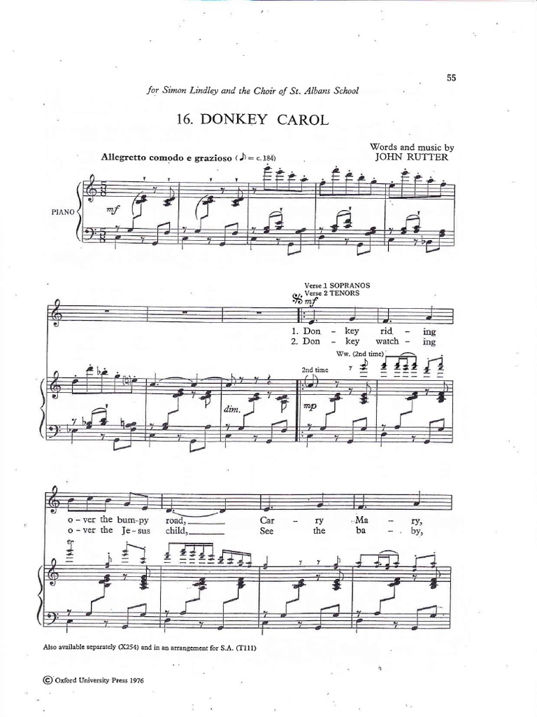 Donkey Carol | PDF | Elements Of Music | Poetics