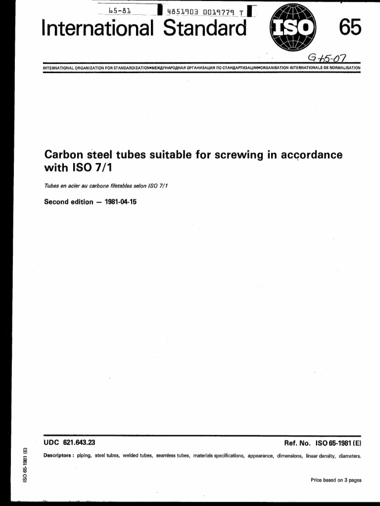 Iso 65-1981 | PDF