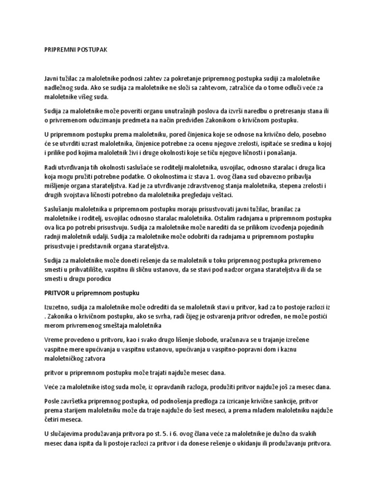 Javni Tužilac Za Maloletnike Podnosi Zahtev Za Pokretanje Pripremnog ...