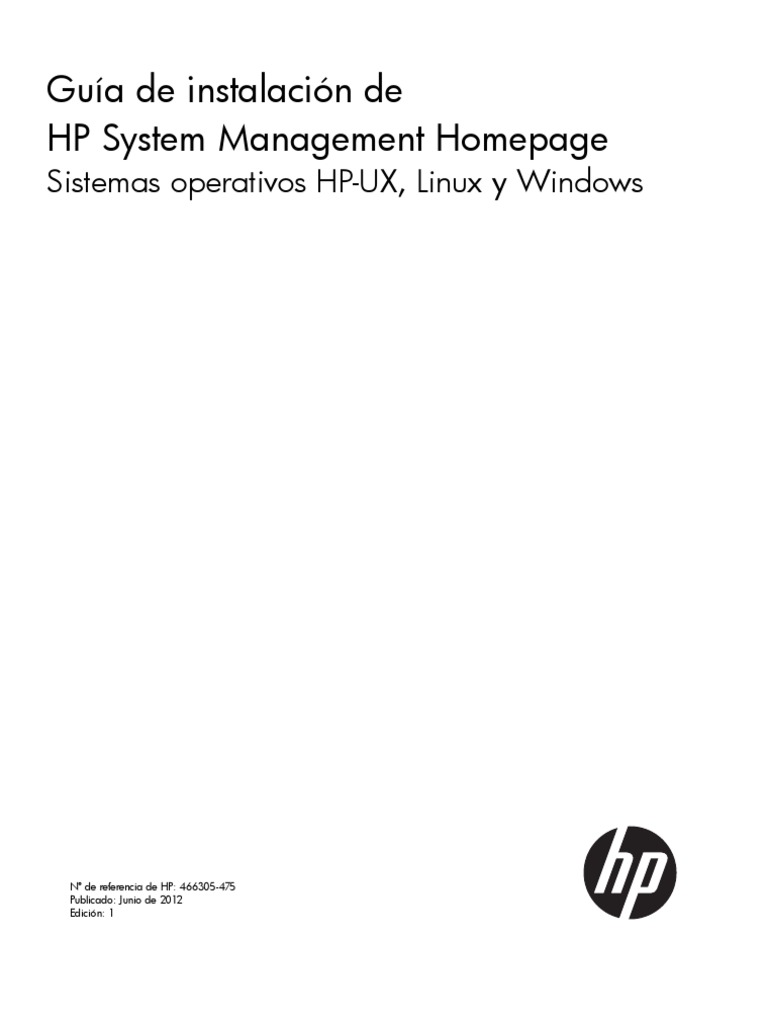 HP System Management Homepage HP-UX, Linux y Windows | PDF | Windows ...