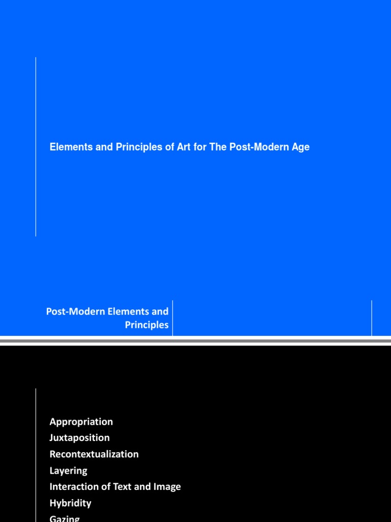 Postmodern Art: Key Elements Explained | PDF | Installation Art ...
