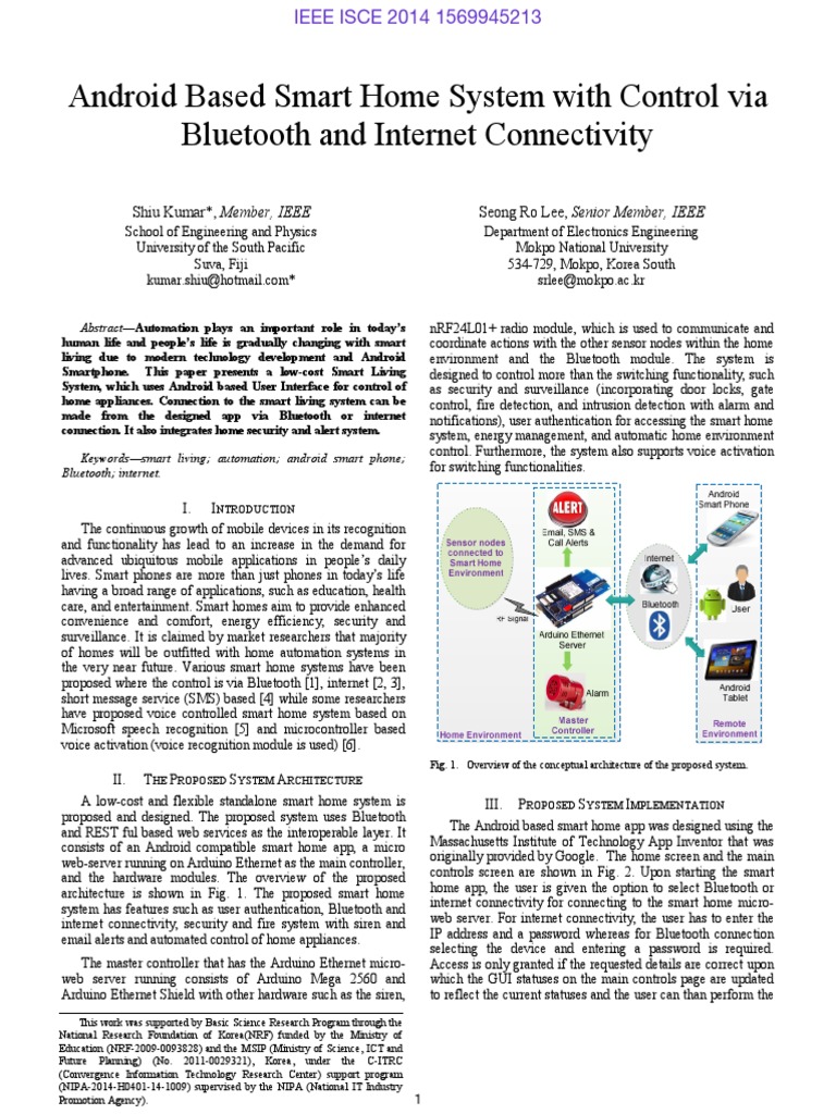 Android Based Smart Home System With Control Via Bluetooth and Internet ...