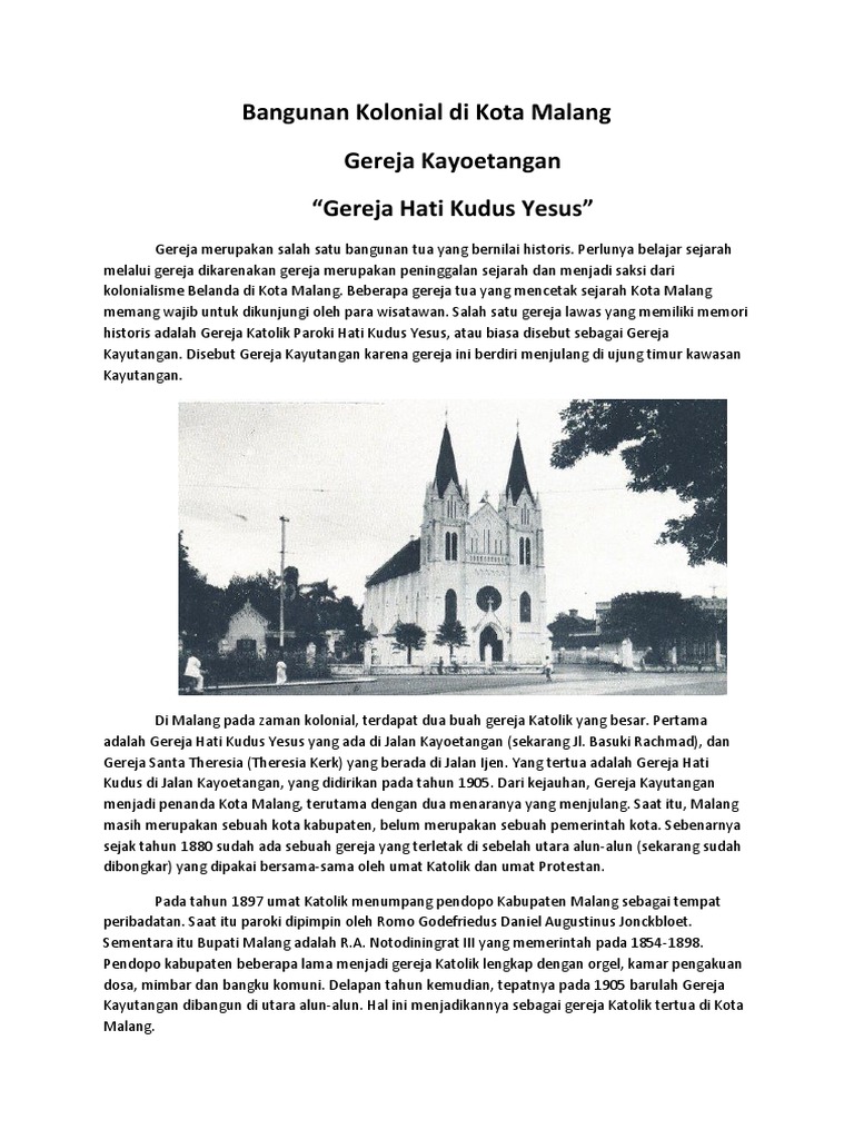 Gereja Kayoetangan | PDF