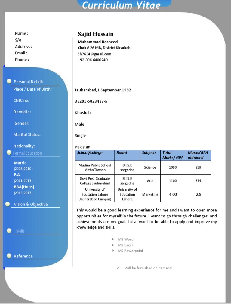 Sajid Hussain: Muhammad Rasheed | PDF
