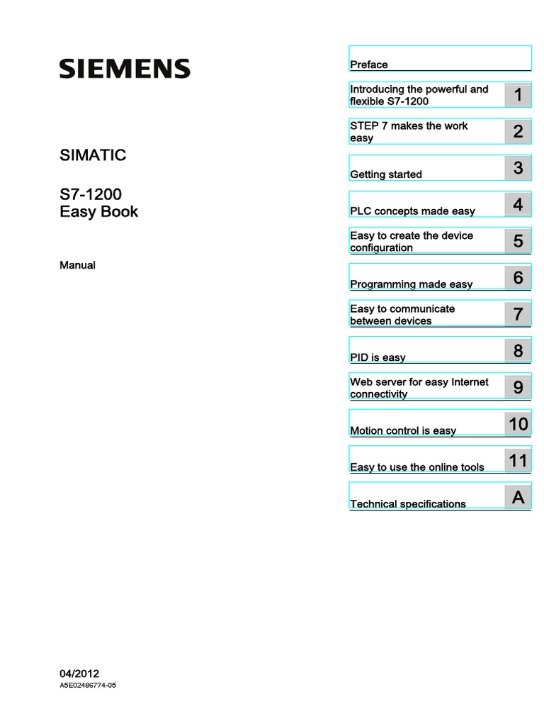 SIMATIC S7-1200 Manual PDF | PDF | Central Processing Unit | World Wide Web