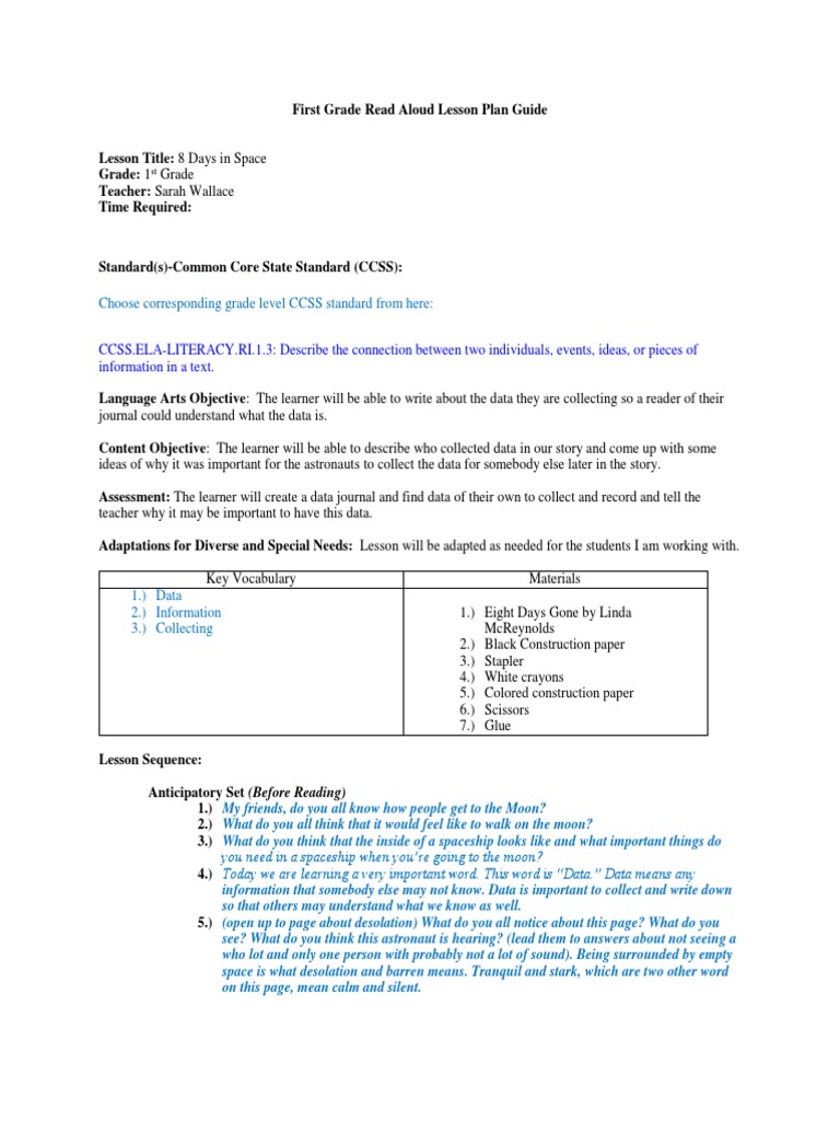 1st Grade Informational Text | PDF | Lesson Plan | Data