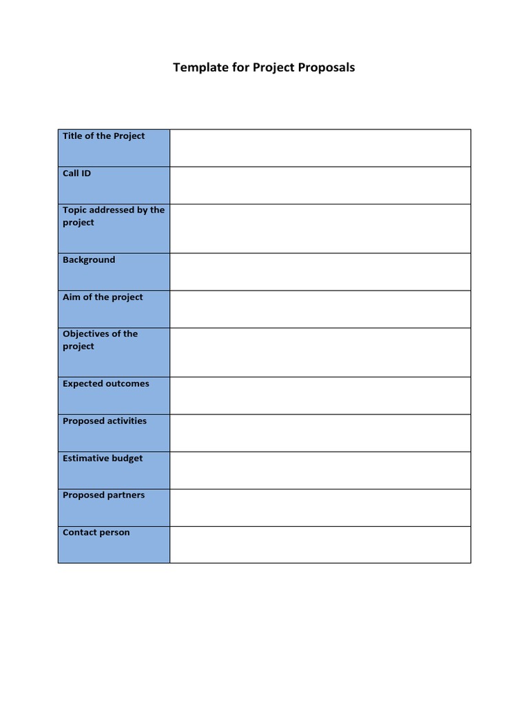 Project Proposal Template | PDF