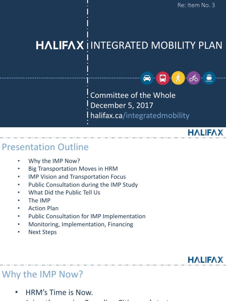 Halifax's Integrated Mobility Plan | PDF | Public Transport | Traffic ...