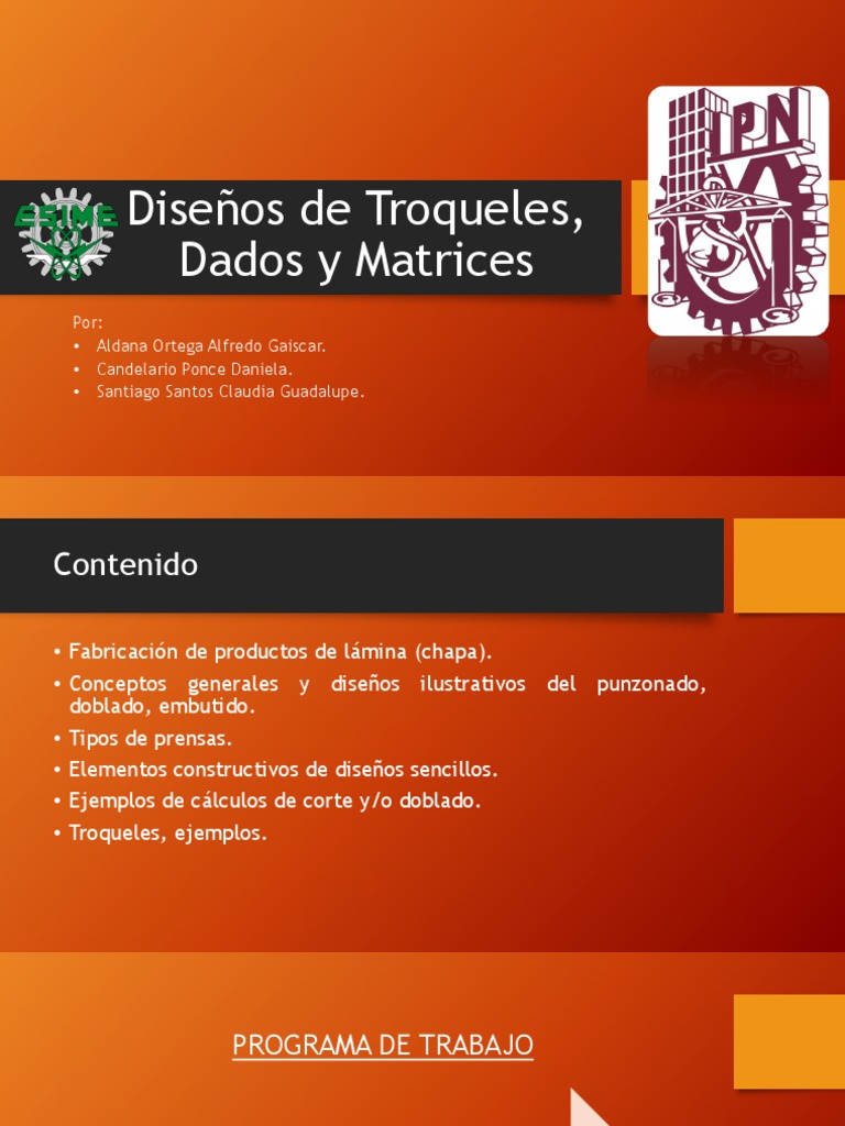 Diseños de Troqueles Dados y Matrices | PDF | Ingeniería mecánica | Science