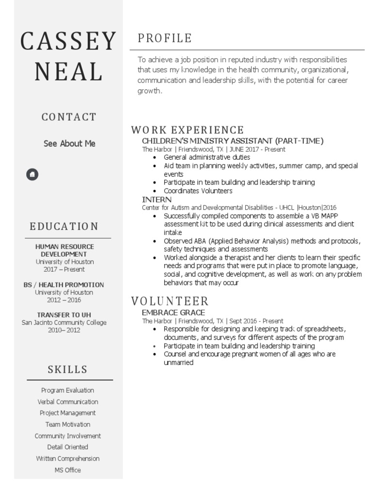 Cassey Neal Resume | PDF | Team Building | Leadership
