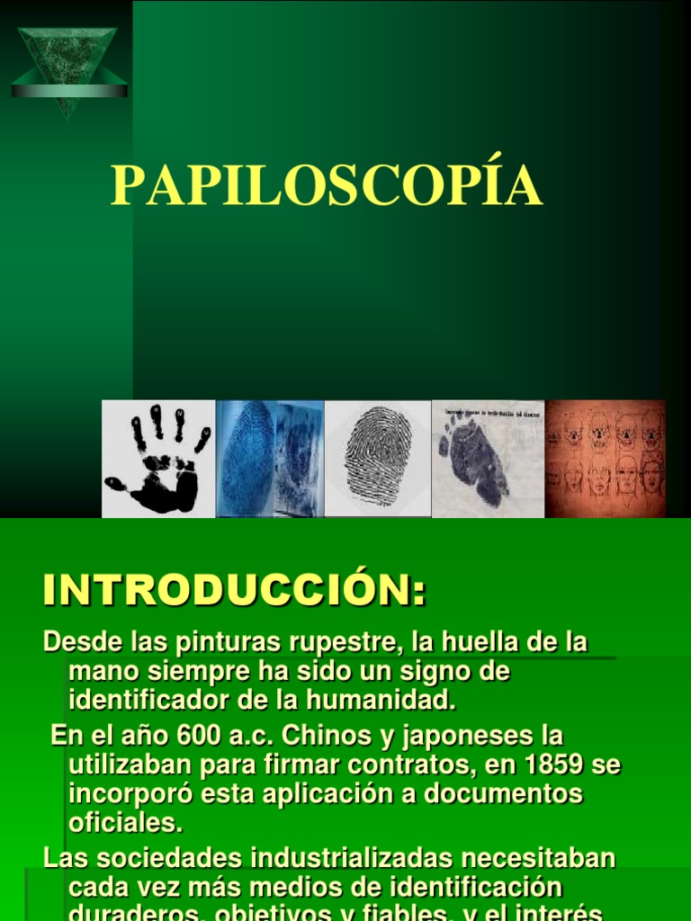 PAPILOSCOPÍA | PDF | Huella dactilar | Science