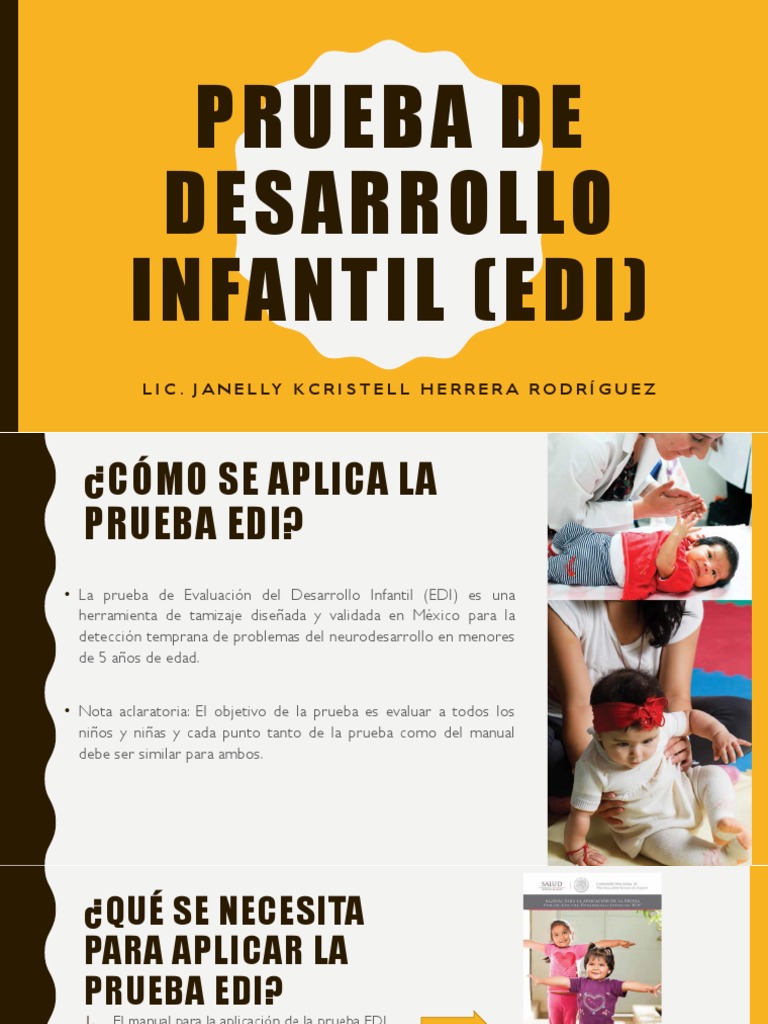 Prueba de Desarrollo Infantil (EDI) | PDF | Neurología | El embarazo