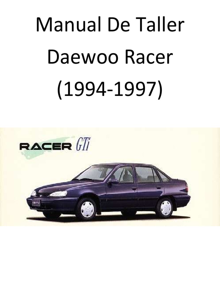 Daewoo Racer (1994-1997) Manual de Taller | PDF | Engranaje | Direccion