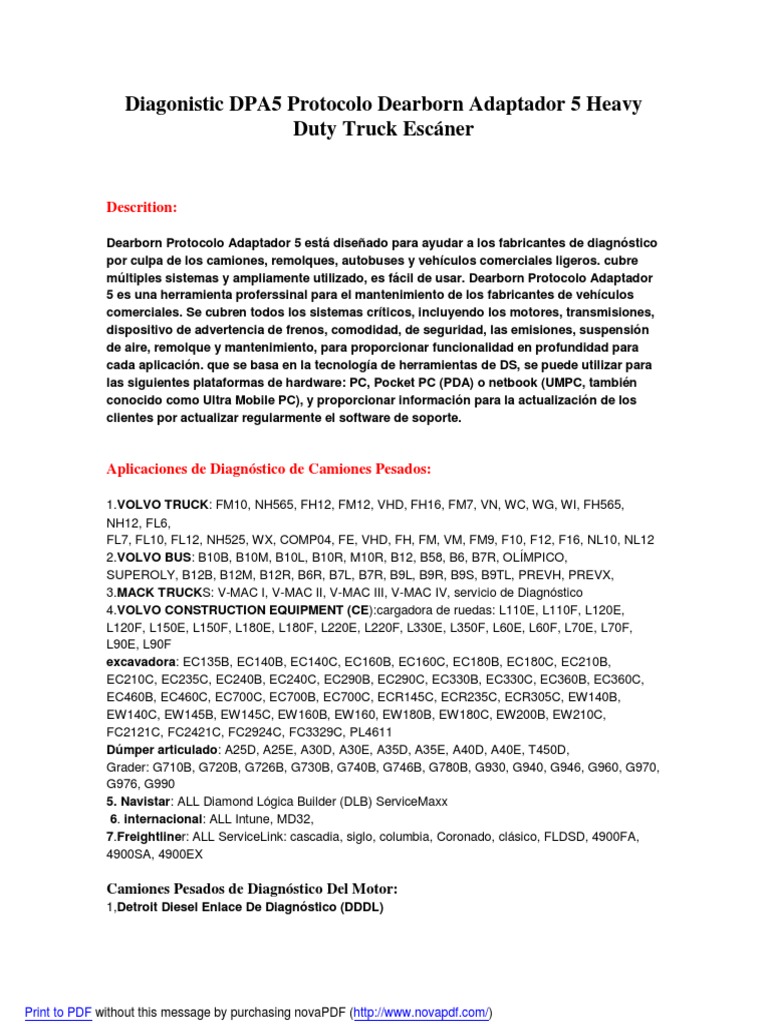 Dpa5 - Especificaciones PDF | PDF | Negocios | Tecnología
