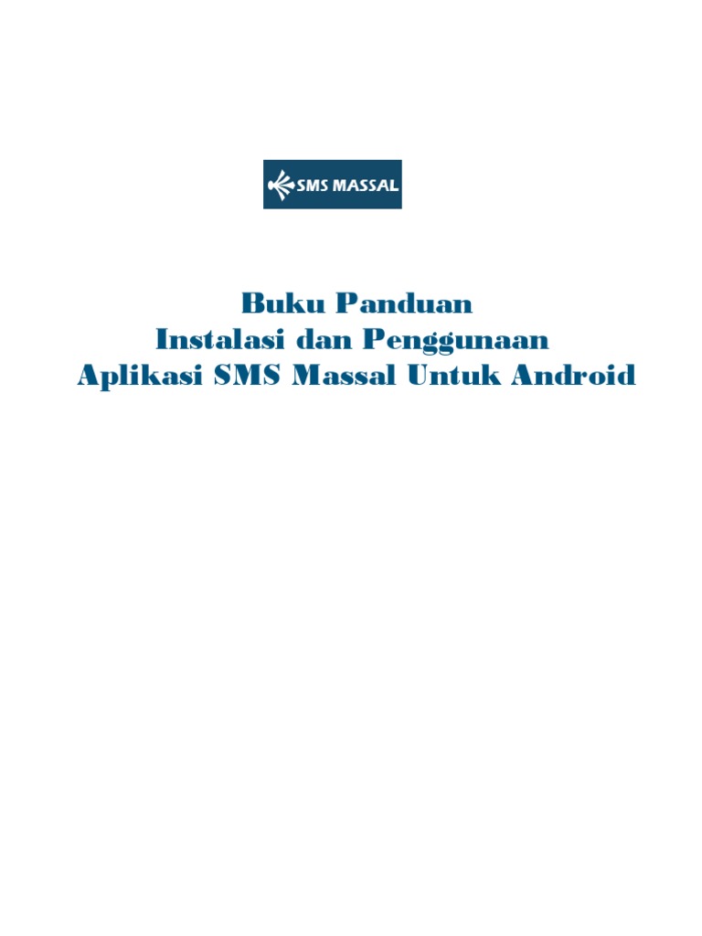 SMS Massal Panduan Aplikasi Android | PDF | Login | Android (Operating System)